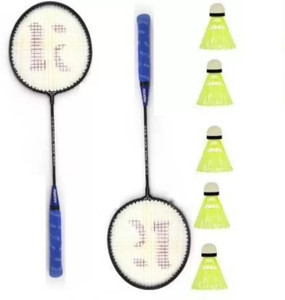 CARRY ON Single Shaft Racket Pack Of 2 Piece With 5 Piece Plastic ...