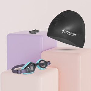 VIVA Premium Swimming Kit (Silicone Cap / Swimming Goggle / Earplugs ...