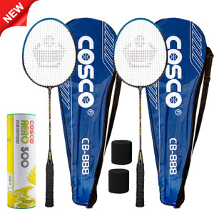 COSCO CB-888 Badminton Racket (2 Racquet, 6 Shuttlecock, 2 Wrist Band ...