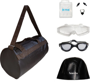 Microtics Unisex swimming Kit | Leather bag, Goggle, Goggle Case, Cap ...