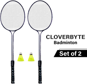 CLOVERBYTE Double Shaft Racquet 4 Piece With 4 Piece Of Nylon Shuttle ...