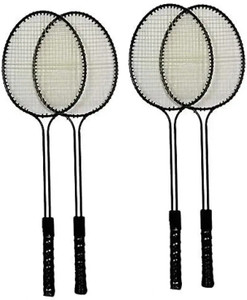 Monika Sports Badminton Set /4 PC Double Shaft Racket Badminton Kit ...