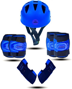 HK Sports Skating Protection Kit - Helmet + Elbow + Knee + Hand Guard ...