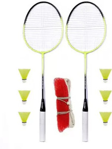 ANS SPORTS BADMINTON SET WITH 6 _PC SHUTTEL COCK AND NET Badminton Kit ...