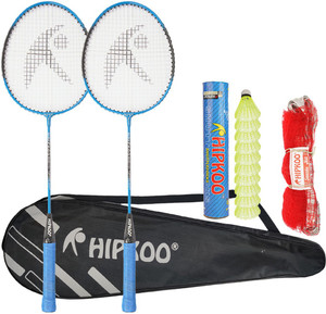 Hipkoo Sports ENTIRE (2 Racket, Pack Of 10 Shuttlecocks and Net ...