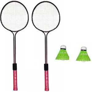 bulls fitness 2PC Double Shaft Racket With 2PC Shuttle Badminton Kit ...