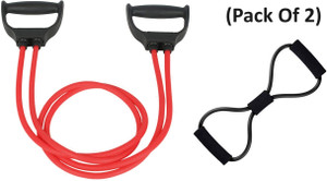 Fitnesstricks GYM EQUIPMENT COMBO OF DOUBLE TONING TUBE WITH RESISTANCE ...