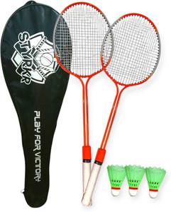 STYRKR Badminton racquets Kit Combo Set Of 2 Piece Racquet With 6 ...