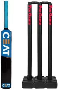 Pro Game Plastic Cricket Kit,Full Size bat (34 X 4.5inches) (For 12 And ...