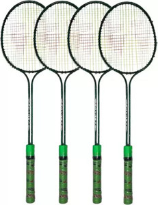 bulls fitness Badminton Racket (4 PC Double Shaft Racket ) Badminton ...