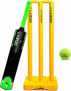 Lyzoo Heavy PVC/ Plastic Cricket Bat And Wickets Full Size Cricket Kits ...