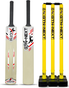 GTN Next Hard Plastic Cricket Bat Cricket Stumps Full Size Fiber Bat ...