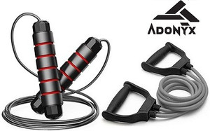 ADONYX Toning Tube With Skipping Rope, Speed Rope For fitness ...