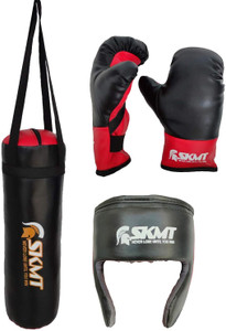 SKMT Boxing Kit Sports Kids Junior Set 1 Punching Bag, 1 Head Guard, 2 ...