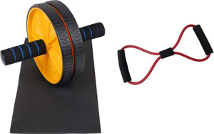 Fitnesstricks Ab Wheel Roller & Resistance Tube for Full Body Workout ...