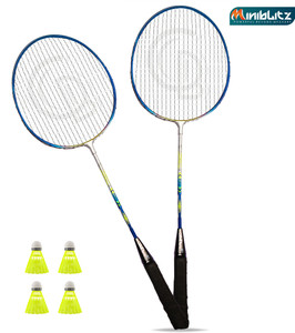 MINIBLITZ Rackets 1 Pair Badmintons with 4 Shuttles Badminton Racquet ...