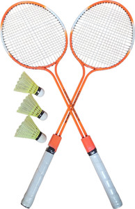 Motionpro Double Shaft Badminton Racket Set With 3 Shuttle Badminton ...