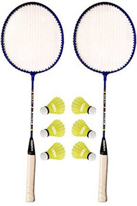 NSP Purple Bullet Multicolor Pack of 2 Piece Badminton with 6 Piece ...