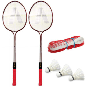 MINESFIT Double Shaft Badminton Racket Combo Kit Set Of 2 Racquet With ...