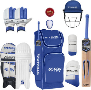 Strauss Cricket Kit | Full Size | Color: Blue | Right Handed Complete ...