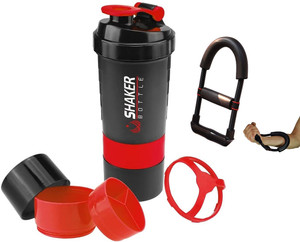 Fitnesstricks Combo Of Gym Shaker Bottle With Wrist Exerciser For Men ...