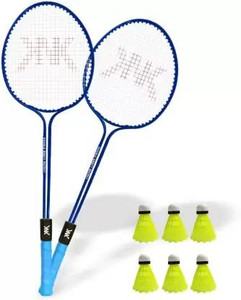 কেএনকে Double Shaft Single Colour Set Of 2 Piece Badminton Racket With ...