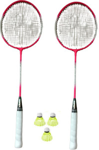 bulls fitness 2 PC Single Shaft Racket with 3 Pc Nylon Shuttle ...
