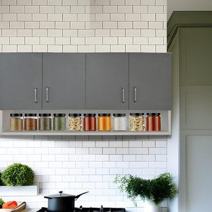 SPECIALITY PANELS 4 Doors Modular Wall Cabinet with Organizer Shelf ...