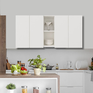 The Sky 4 Door with Open Shelf Modular Multipurpose Storage Unit with ...