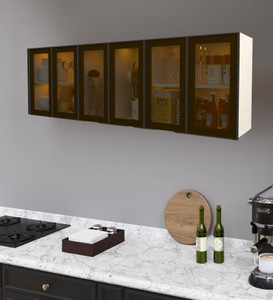 SPECIALITY PANELS Aluminium Black Profile 6 Brown Tinted Glass handless ...