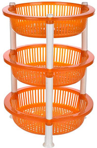 SK NAHAR Collection Fruits/Vegetables Kitchen Rack Plastic 3 Steps ...