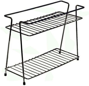 NEXO Utensil Kitchen Rack Iron Stainless Steel 2 Layer Kitchen Spice ...