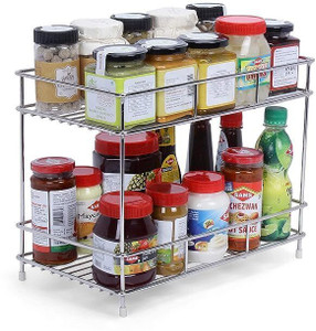 SPARTAN STEEL Containers Kitchen Rack Steel Big Size Stainless 2 Layer ...