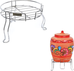 Shriyagic Matka Kitchen Rack Steel Stainless Steel Fancy Matka Stand ...