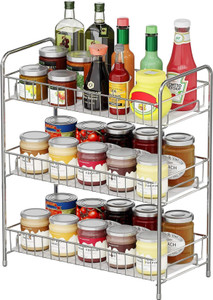Nexum Containers Kitchen Rack Steel 3-Tier Multipurpose Rack Shelf ...
