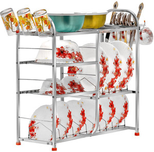 Winstar Utensil Kitchen Rack Steel Stainless Steel 4 Layer Wall Mount ...