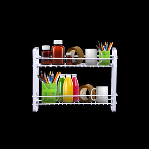 YMM DECOR Containers Kitchen Rack Steel 2-Tier Spice Rack Organizer ...