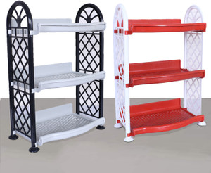 KUBER INDUSTRIES Fruits/Vegetables Kitchen Rack Plastic Organising Rack ...
