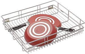 Landror Utensil Kitchen Rack Steel Premium Modular Kitchen Rack Plain ...