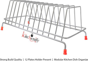 Kitchenify Plate Kitchen Rack Steel Plate Stand Holder (Big Size ...