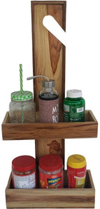 TEAKWOODKART Containers Kitchen Rack Wood Kitchen Storage Organizer ...