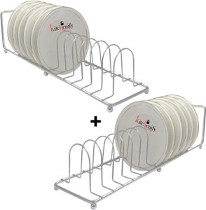 Kitchenify Plate Kitchen Rack Steel Plate Stand Holder Combo (Pack of 2 ...