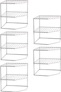 KUBER INDUSTRIES Containers Kitchen Rack Steel (Set of 5) Multipurpose ...