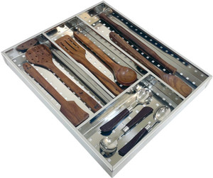 SMART SLIDE Cutlery Kitchen Rack Steel Cutlery Tray For Kitchen ...