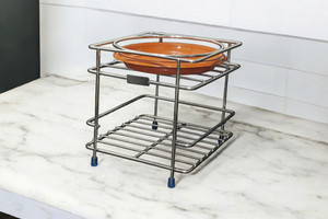 NHB BOUTIQUE Matka Kitchen Rack Steel Round Surface Steel Matka/Water ...