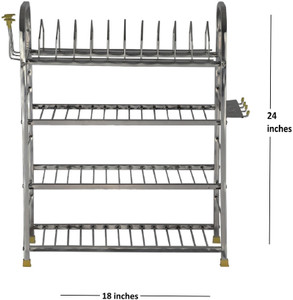 Shengshou Utensil Kitchen Rack Steel Utensil (24"x18")Small Size Wall ...