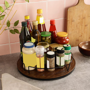 Xllent Containers Kitchen Rack Plastic, Steel Revolving Tray | Rotating ...