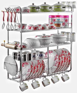 SK Modular Kitchen Dish Drainer Kitchen Rack Steel Price in India - Buy ...