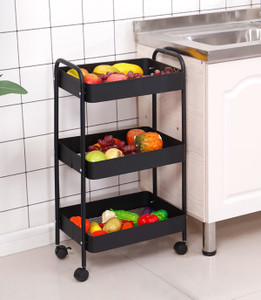 Sasimo Kitchen Rack 3 Tier Square Rotating Stand, Basket Organizer ...