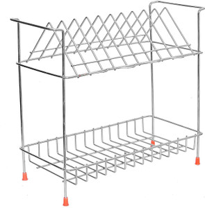 NEXO Utensil Kitchen Rack Steel 2 Shelf Wall Mount Kitchen Disk Racks ...